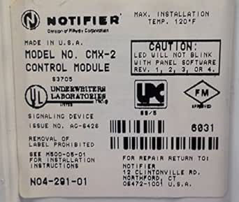 NOTIFIER CONTROL MODULE CMX-2 NEW: Amazon.com: Tools & Home Improvement