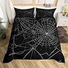 Amazon.com: Spider Web Bedding Duvet Cover Set Kids Halloween Theme ...