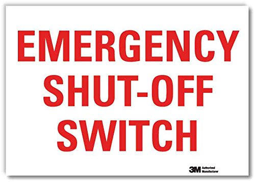SmartSign"Emergency Shut-Off Switch" Label | 10" x 14" 3M Reflective ...