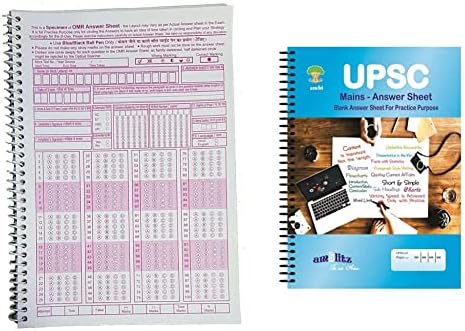 amblitz OMR Sheet, 100 MCQ 100 Sheet Notebook (A4, Pack of 2) UPSC ...