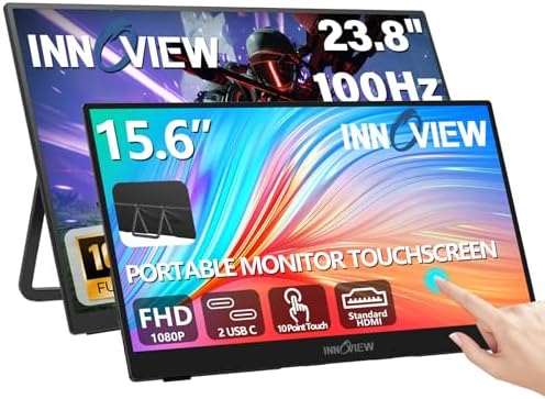 Amazon.com: InnoView 23.8" 1080P Portable Monitor, FHD 100HZ 100% SRGB ...
