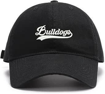 Men's Baseball Caps Embroidered Bulldogs Washed Cotton Vintage Caps ...