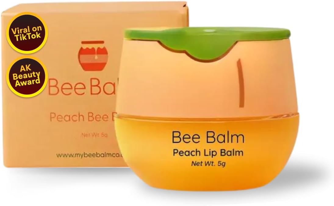 Amazon.com : Original Bee Balm Lip Balm, Peach Hydrating Lip Balm, Lip ...