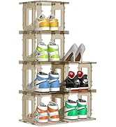 Amazon.com: 6 Tier Narrow Shoe Rack, Small Vertical Shoe Stand, Space ...