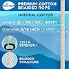 Amazon.com: TECEUM 500lb Cotton Rope 3/16” (5 mm) – 100 FT – Strong All ...