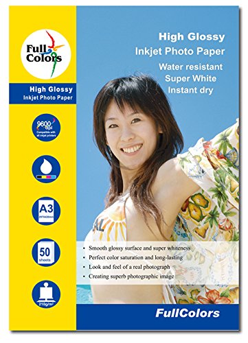 Full Color High Glossy Inkjet Photo Paper Super White Cast Coated ...