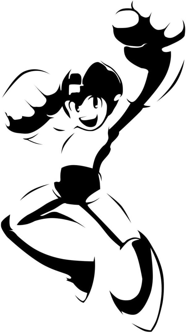 Amazon.com: Fan Art Rendition Megaman Jumping Outline 6" Tall Rockman ...