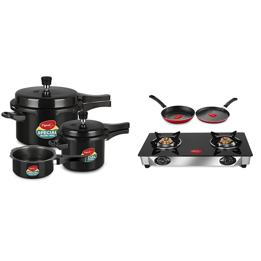 Buy Pigeon by Stovekraft Pressure Cooker Combo - 2 L, 3 L and 5 L Outer ...