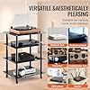 Amazon.com: VEVOR 4-Tier AV Media Stand, Audio/Video Stand with ...