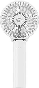 Amazon | エレス iFan PortaS アイファン ポルタS 充電式3WAYハンディファン (ホワイト) | iFan | 携帯扇風機