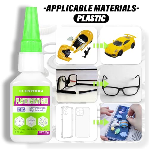 Super Glue for Plastic, 2 Pack Instant Bonding Plastic Glue, Waterproof ...