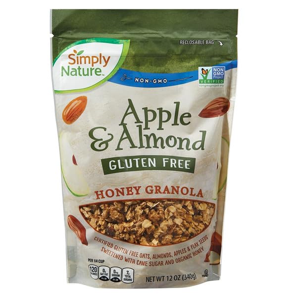 Amazon.com: Simply Nature Gluten Free Apple Almond Honey Granola - 12 ...