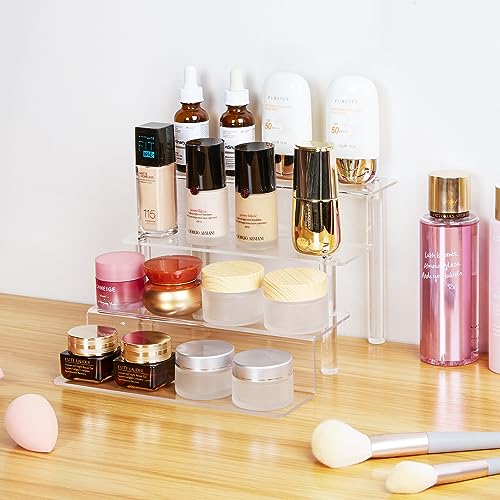 Snapklik.com : Upsimples Acrylic Riser Display Shelf, 2 Pack 4 Tier ...
