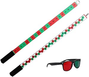 Amazon.com: KHZKHC Red Green Glasses Eyeglass, Scanning Stick Set ...