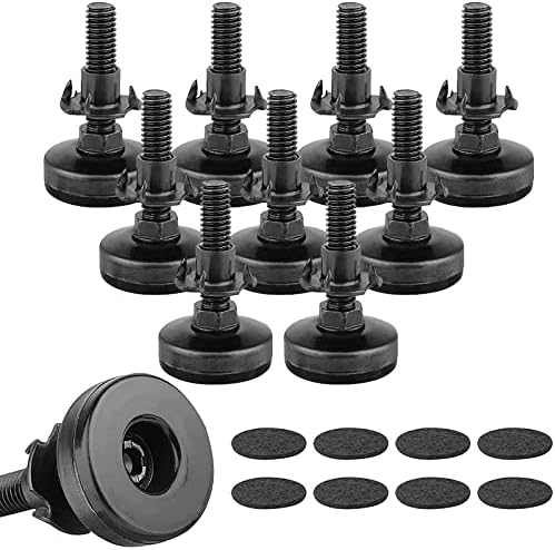 Amazon.com: KIKitchen Adjustable Furniture Leveling Feet 8 Pcs Black ...