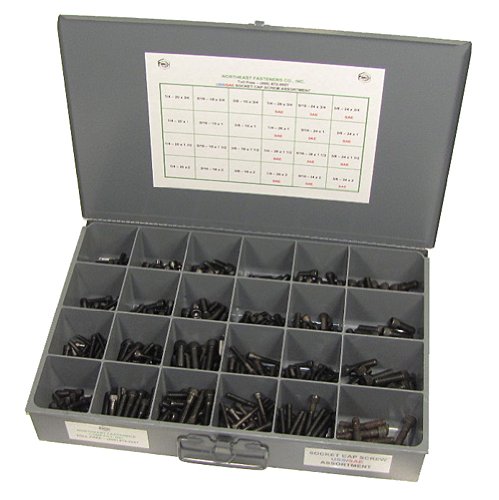 Amazon.com: NEF Socket Head Cap Screw Assortment, USS and SAE, 510 ...