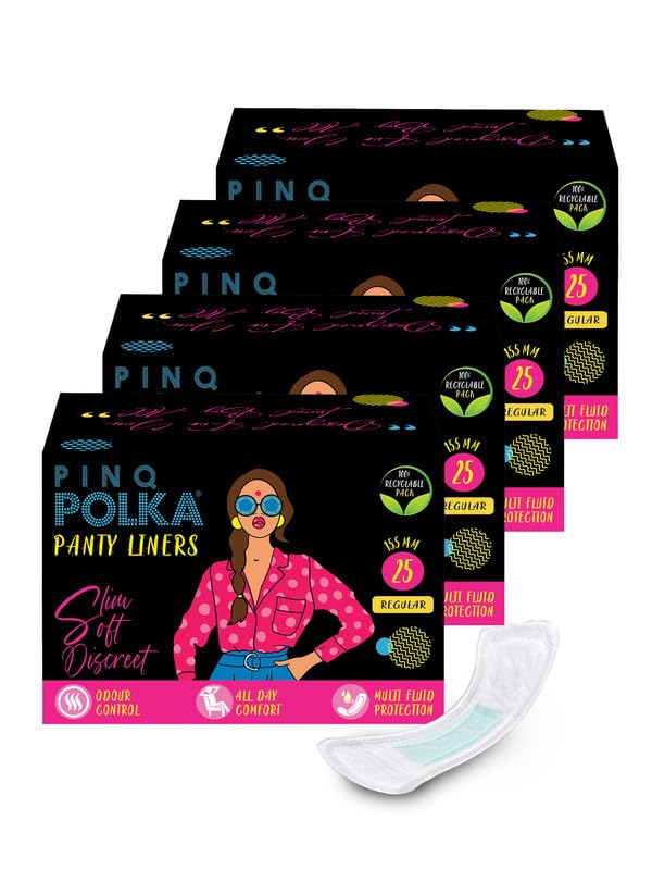 Buy PINQ POLKA Panty Liners for Women Daily Use -100 Liners|Regular ...