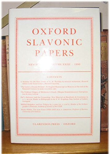 Amazon.com: Oxford Slavonic Papers (Oxford Slavonic Papers New Series ...