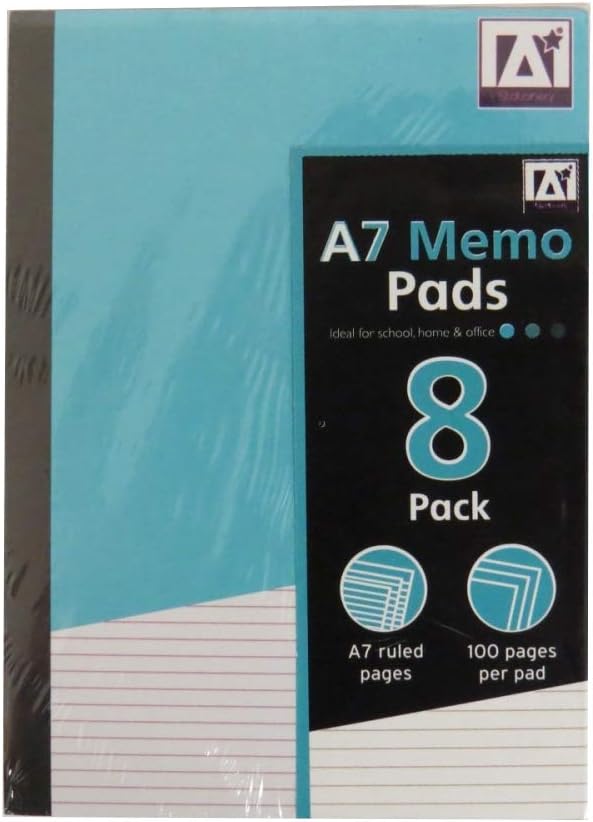 Just stationery A7 Notepad (Pack of 8), 4691 : Amazon.co.uk: Stationery ...