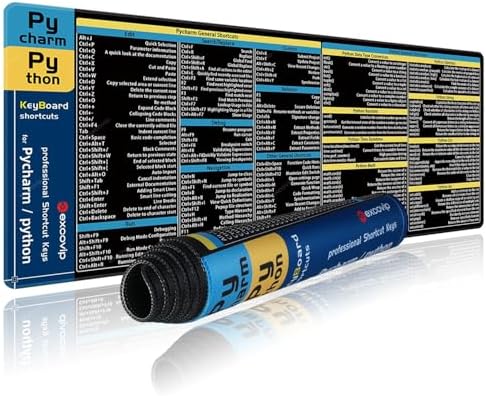 Amazon.com: excovip Shortcut Mouse Pad for Pycharm+Python,31.4x11.7x0 ...