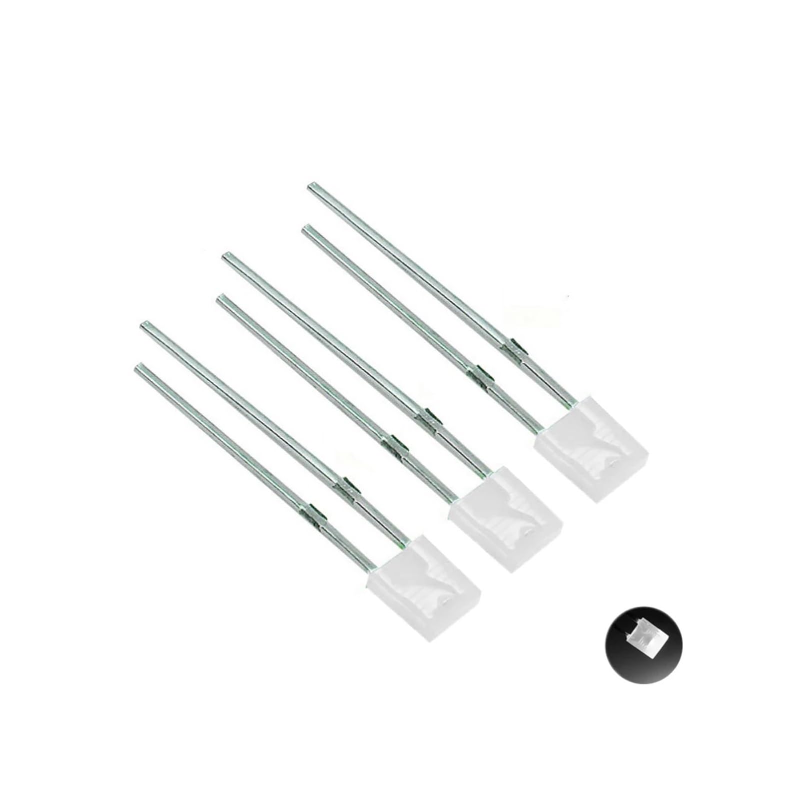 Led 5mm Small Led 100 Pieces/lot 2x5x7 Square 5-Color Short-Leg Light ...