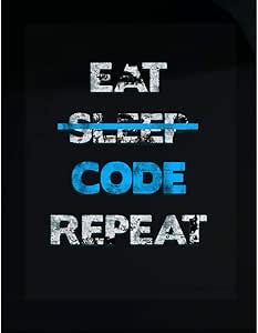Amazon.com: Stuch Strength Coding Cut Sticker - Eat Sleep Code Repeat ...