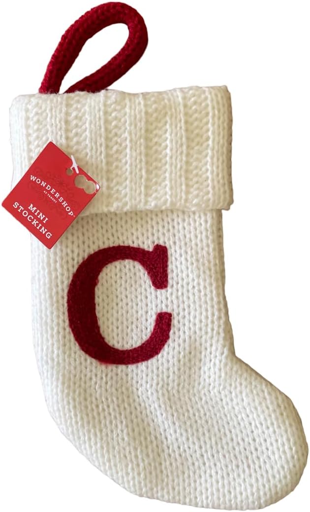 Amazon.com: Wondershop Stocking Christmas Stockings Knit Mini White C 8 ...