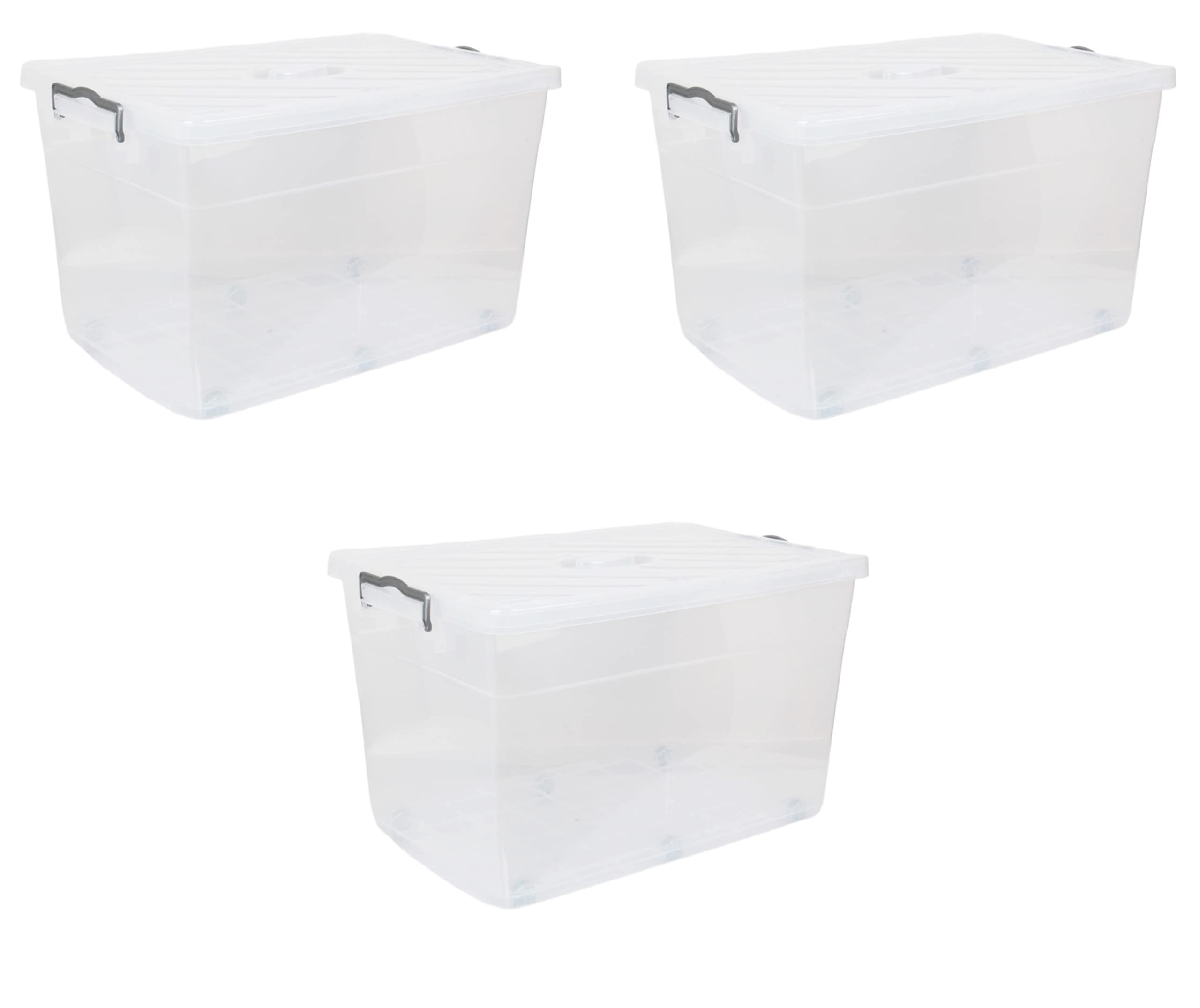 Jolie Max Extra Large 70L Storage Box with Lid. Wheeled Storage ...