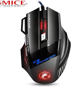 Ayuly Gaming Mouse RGB Wired, 4 Adjustable DPI Settings (UP TO 2400 ...