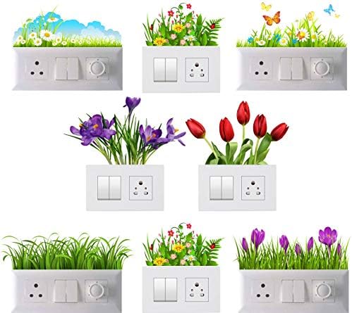 Buy Decals Creation™ Switch Board Sticker Floral Stickers Wall Stickers ...