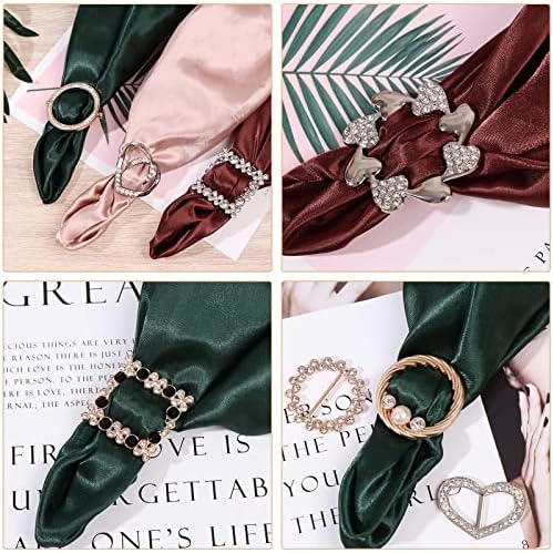 Amazon.com: 12 Pcs T-shirt Clips Metal Scarf Clips Ring, Fashion Alloy ...