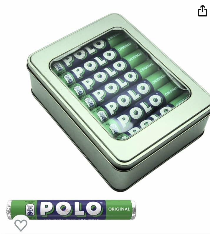 Polo Mints Original Sweets x 16 Large Tubes x 34g Bundle with TinTastic ...