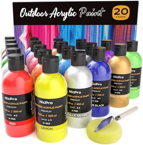 Amazon.com: Metallic Multi-Surface Acrylic Craft Paint Set of 8, Great ...