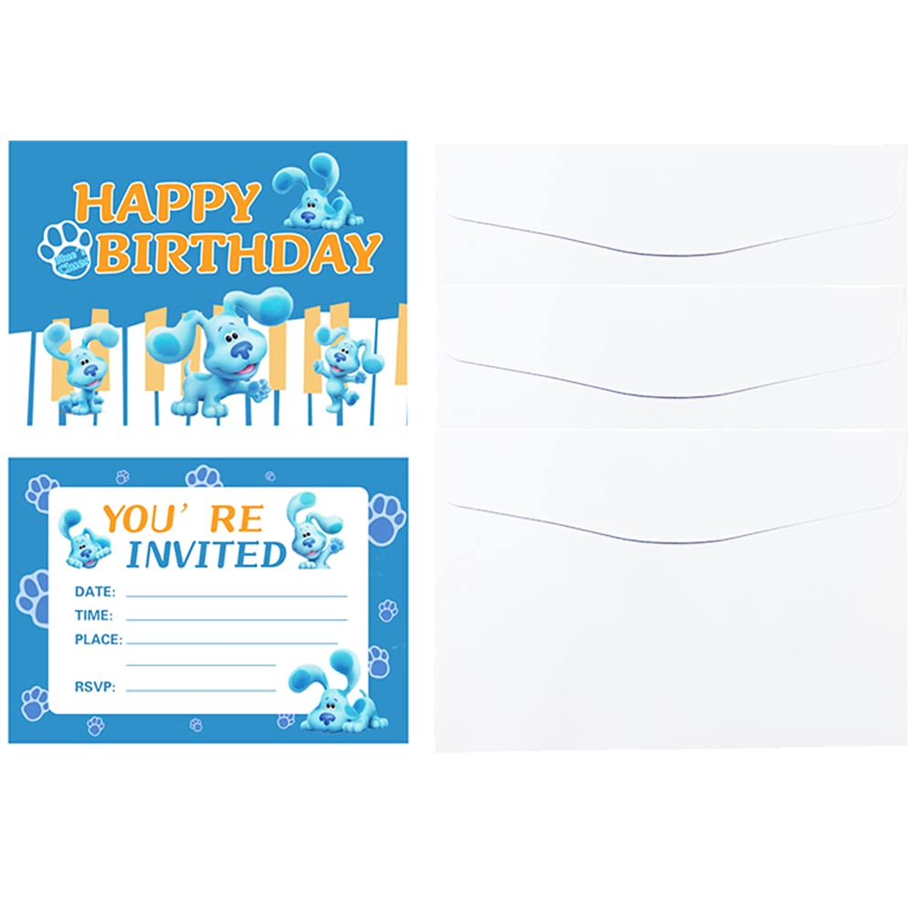 Buy Db11 20pcs Blue Dog Birthday Party Invitations Blue Dog Party buy-db11-20pcs-blue-dog-birthday-party-invitations-blue-dog-party
