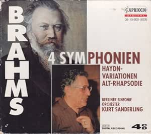 Symphony 1-4 Complete/Variations Haydn/Alto RH: Brahms, J.: Amazon.fr: CD et Vinyles}