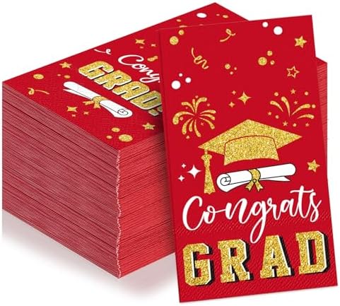 Amazon.com: Supervitae 100 Pcs 2025 Graduation Paper Napkins Congrats ...