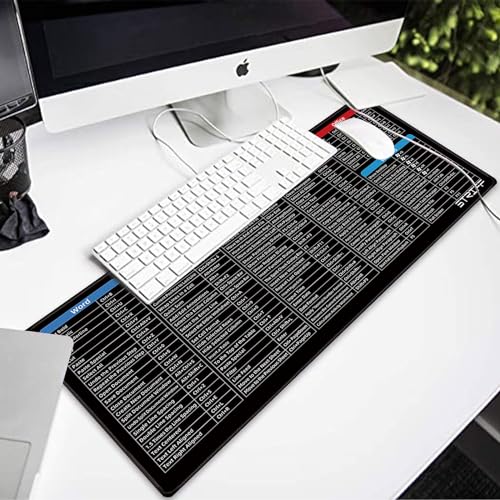 STRIFF Windows & Office Keyboard Shortcuts Desk Mat | Gaming Mouse Pad ...