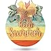 Amazon.com: Whaline Hello Summer Wooden Hanging Sign Summer Welcome ...