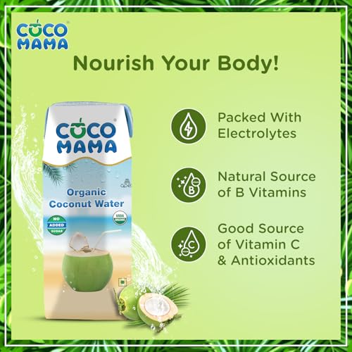 Coco Mama Organic Coconut Water, 250ml| Pack of 6| Enriched With ...