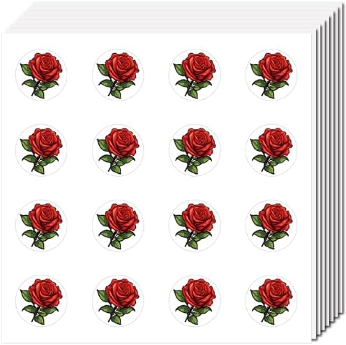 Amazon.com: Red Rose Stickers - 6 Sheets : Arts, Crafts & Sewing