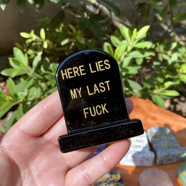 Amazon.com: Here Lies My Last F**K-Natural Crystal Hand-Carved ...