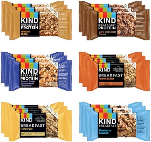 Amazon.com: Breakfast Bars 6 Flavor Variety Pack, Healthy Ready to Eat ...