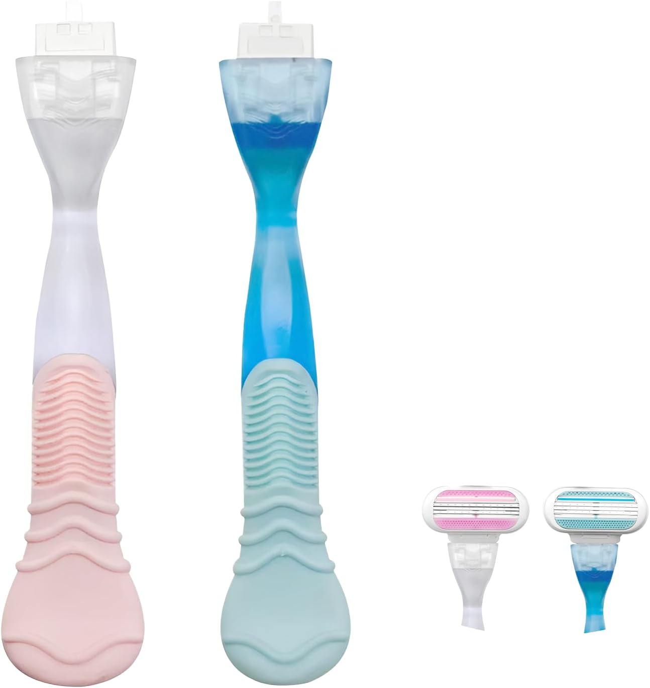 Amazon.com: SAMIQU Replacement Razor Handle – 2 Pack Anti-Slip Handle ...