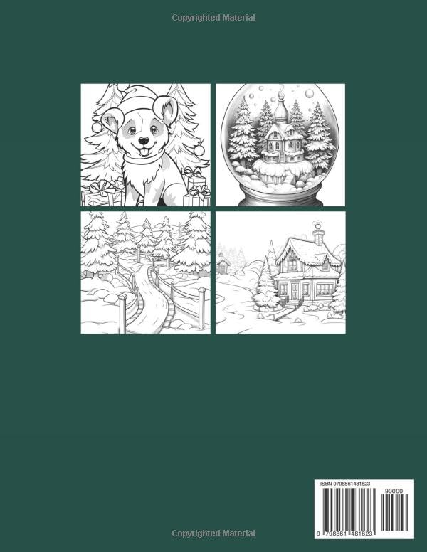 Festive Holiday Joy Coloring Book: 50 Whimsical Pages for Kids, 8.5 x11 ...
