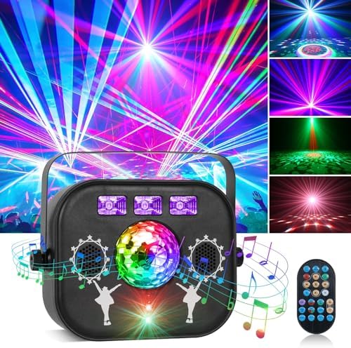 Amazon.com: DJ Disco Light, Small Stage Lights 5 in 1 DJ Lights with ...