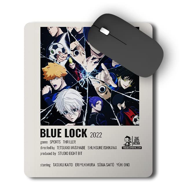 The Desi Monk Blue Lock Mouse Pad for Gamers | Anime Anti Skid ...
