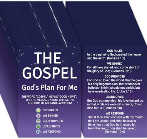 Amazon.com : Fankya 240pcs Gospel Tracts Romans Road Salvation ...