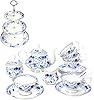 Amazon.com | LE POTOCIO Bone China Tea Set, 21-Pieces Porcelain Tea Set for Adults, Tea Cups And ...