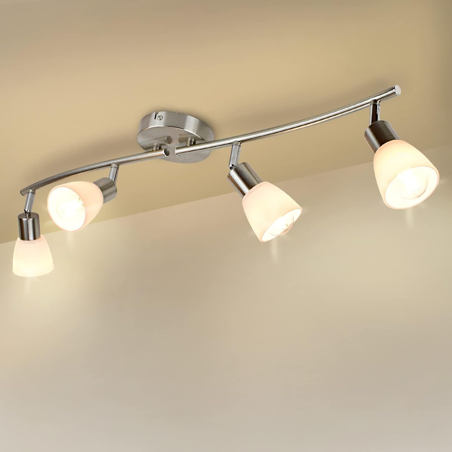 DLLT 4-Light Track Lighting Kit, Modern Track Light with Flexibly ...