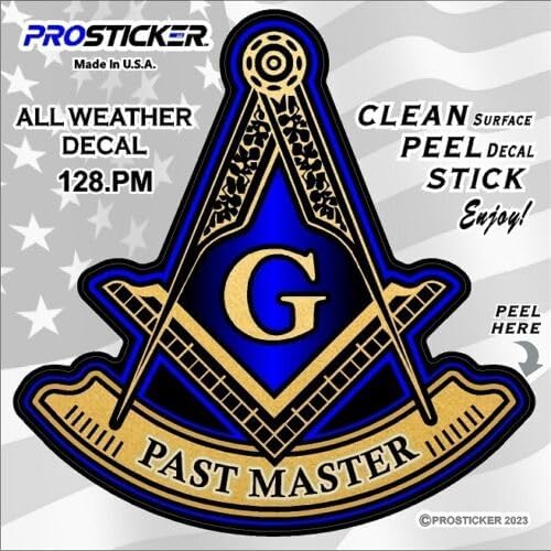 Amazon.com - ProSticker 128 (One) Past Master Decal Sticker Gold (6")